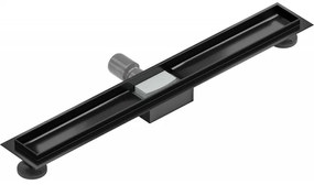 Mexen Flat nerezový sprchový žlab 80 cm - tělo žlabu bez krytu, černá, 1715080