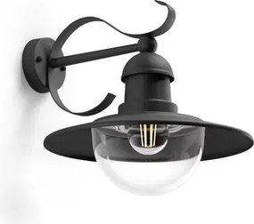 Philips Topiary 60W černá / Venkovní nástěnné svítidlo / bez zdroje /