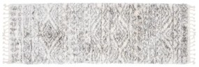 Kusový koberec shaggy Acama krémově šedý atyp 80x300cm