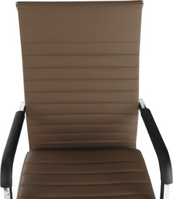 Kancelářské křeslo, ekokůže / kov, taupe / chrom, FARAN