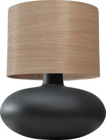 Stolní lampa Sawa Wood neprůhledný podstavec dub světlý