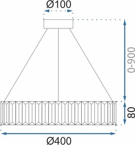 Toolight Toolight, LED křišťálová závěsná lampa APP982-CP, stříbrná, OSW-03641