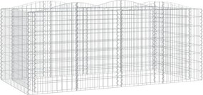 Klenutý gabion vyvýšený záhon 200x100x100 cm pozinkované železo 153554