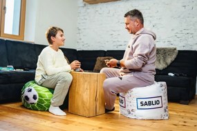 Sablio Taburet Circle Šedá: 38x48 cm - limitovaná edice