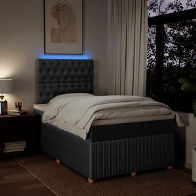Box spring postel s matrací tmavě šedá 120x200 cm textil 3294331
