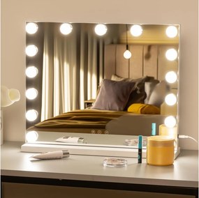 BRILAGI - LED Stmívatelné make-up zrcadlo HOLLYWOOD LED/15W/230V CCT + USB bílá
