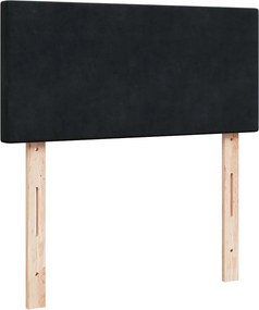 Box spring postel s matrací černá 80 x 200 cm samet 3287586