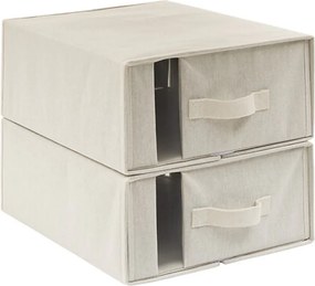 5Five® Úložný box Dressy Plus s lněným vzhledem, béžový, 40,5 x 15,5 x 31,5 cm