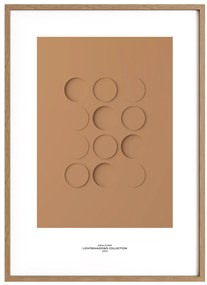 Idealform Poster no. 4 Shadow forms Barva: Terracotta, Velikost: 500x700 mm