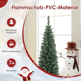 Costway 150 cm Velký umělý vánoční stromek Osvětlený vánoční stromek