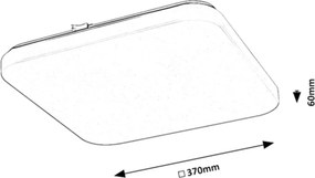 Rabalux Bílé stropní LED svítidlo Vendel hranaté 370x370mm 24W 71109