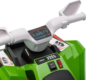 HOMCOM Elektrické Čtyřkolka pro Děti 18-36 Měsíců Elektrické Akumulátorové Vozidlo 6V s Přední a Zadní Rychlostí 2,5 km/h 70x41,5x48,5 cm Zelená