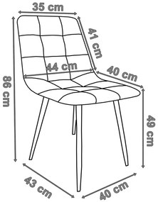 Jídelní židle DENVER Teddy zlatá / béžová