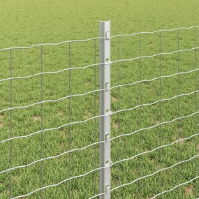 Zabudovaný plotový sloupek 22 ks Stříbrná 120 cm 3335952