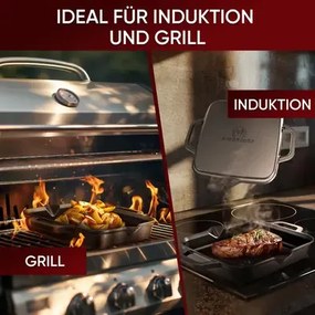 GUSSKÖNIG Grilovací pánev 30 cm / Grilovací pánev / Litina / Indukce /