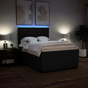 Box spring postel s matrací černá 140 x 190 cm textil 3292799