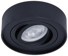 Podhledové svítidlo Nusa Round, 1x černé kovové stínítko, (možnost polohování), b