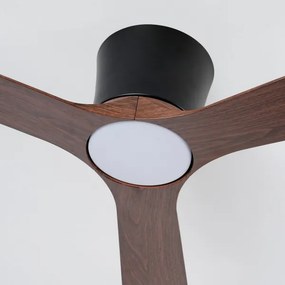 ZEVENTI - LED Stropní ventilátor AUREX LED/24W/230V Wi-Fi Tuya černá/ořech + DO