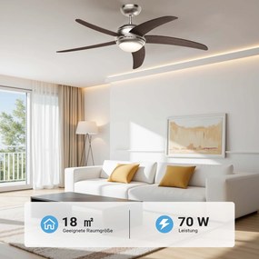 Stropní ventilátor Wiltec – 136 cm (65053)