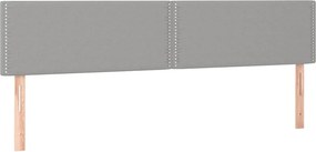 Box spring postel s matrací a LED světle šedá 180x200 cm textil 3133653