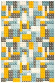 Dětský kusový koberec Kostky Lego vícebarevný Rozměr: 100x200 cm
