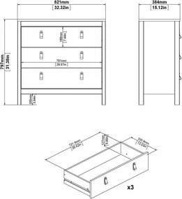 Komoda TWO REE 82 cm bílá
