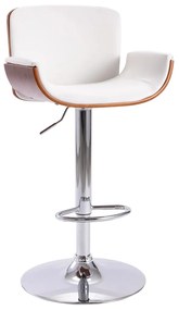 Barová židle bílá umělá kůže - Default Title