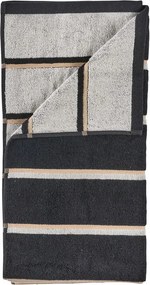 Černý/světle šedý bavlněný ručník 50x100 cm Sauna – Zone