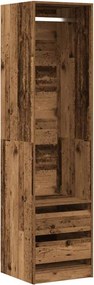 Šatní skříň old wood 50 x 50 x 200 cm kompozitní dřevo 3318628