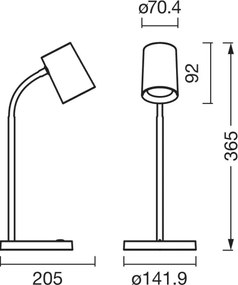 Osram - Stolní lampa DESK LINE 1xGU10/9W/230V bílá