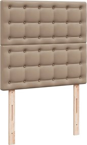 Box spring postel s matrací cappuccino 90x200 cm umělá kůže 3293007
