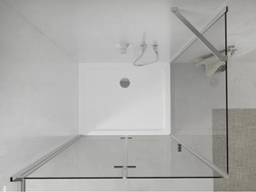 Mexen Lima sprchový kout 80x100cm, 6mm sklo, chromový profil - čiré sklo + Slim sprchová vanička - 856-080-100-00-00-4010