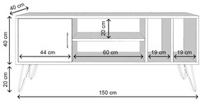 TV stolek/skříňka Tivoli (Černá + Hnědá). 1072687