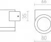 RED R10133 Venkovní svítidlo MOIRE I aluminum sklo  230V GU10 35W IP54 - RED - DESIGN RENDL