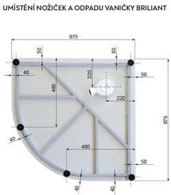 ARTTEC BRILIANT 90 x 90 cm - Parní sprchový box model 8 čiré sklo PAN01234