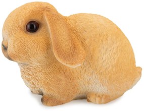 Zahradní figurka z polyresinu Bunny, 16 cm, hnědá