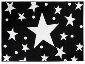 Kusový koberec PP Hvězdy černý 300x400cm