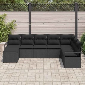 Set pohovek 8 ks Černá polyratan 3346503