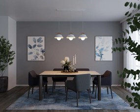 Almitara, 110x110x30cm závěsná lineární 3 bílý
