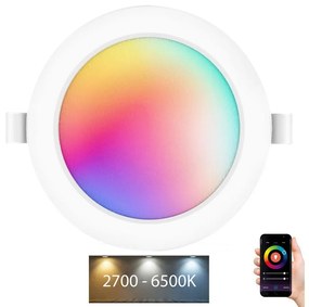 Aigostar B.V. | Aigostar -LED RGBW Stmívatelné podhledové svítidlo LED/15W/230V 2700-6500K Wi-Fi | AI0400