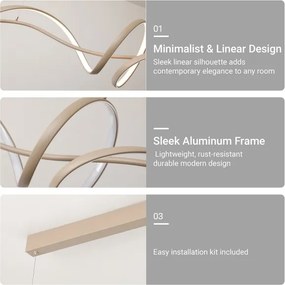 BRILAGI - LED Stmív. lustr na lanku SIGNATURE LED/55W/230V 120x23 cm béžová + DO