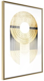 Artgeist Plakát retro zlatá deska Velikosti (šířkaxvýška): 20x30, Finální vzhled: Zlatý rám