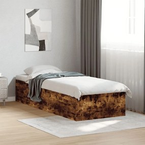 Rám postele kouřový dub 90 x 190 cm kompozitní dřevo 3281067