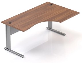 NABYTEK-DESIGNOVY.CZ - BPR20 12 - Kancelářský stůl rohový pravý Komfort, kovová podnož, 160x70/100x76 cm, javor