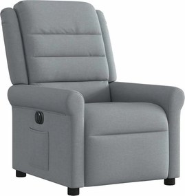 Elektrické polohovací křeslo světle šedé textil 3303294