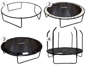 Zahradní trampolína SKY FLYER RING 2v1 305 cm BLACK