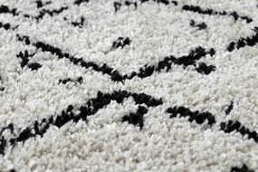 Dywany Łuszczów, Běhoun Berber Tetuan B751 cream, 80x200, bílá, obývací pokoj
