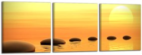 Obraz na plátně Zen kameny a západ slunce 1193DZ