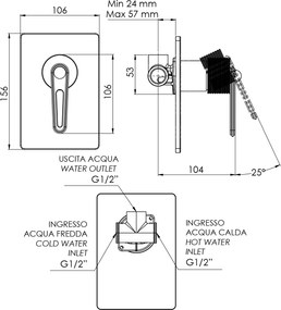 SAPHO BEBÉ podomítková sprchová retro baterie, 1 výstup, bronz BB041/18