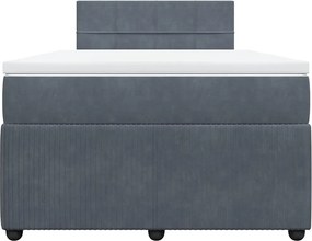 Box spring postel s matrací tmavě šedá 120 x 200 cm samet 3287711